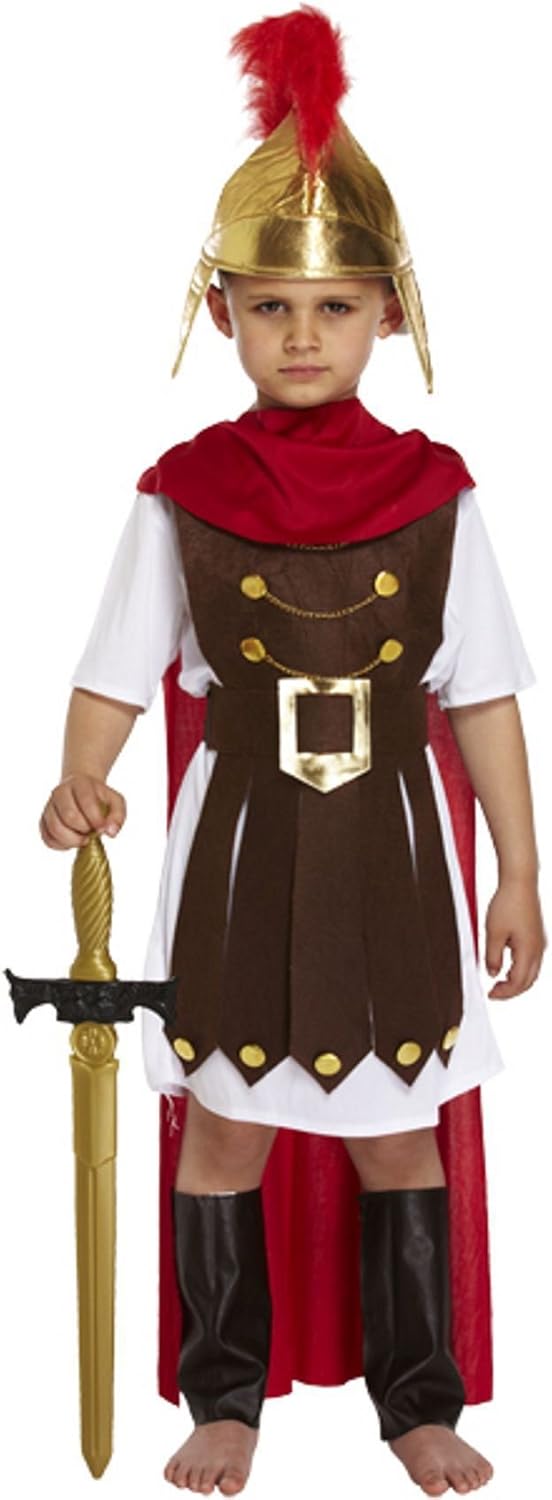 Boys Roman Costume Boys Roman Fancy Dress Roman General Costume 4-12 ...