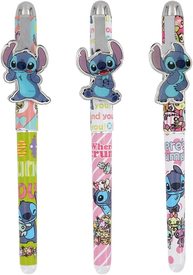 Disney Stitch Metal Clip Pens - 3 pc Set: Amazon.co.uk: Toys & Games