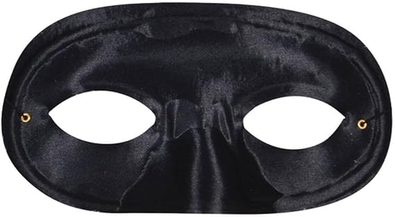 Half Domino Mask Black Costume Item: Amazon.co.uk: Clothing