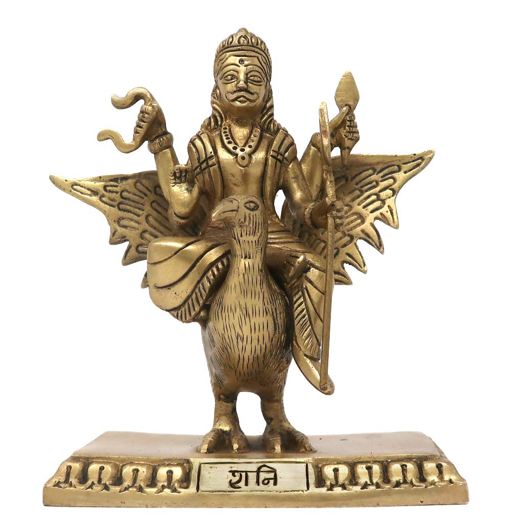 Buy ShalinIndia Brass Hindu Navagraha Idol of Deity Shani God Statue ...