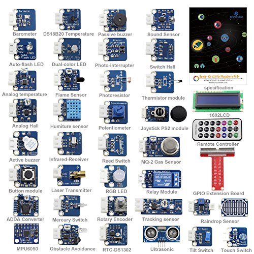 SunFounder 37 Modules Sensor Kit V2.0 for Raspberry Pi 4B 3 Model B+ 3B ...
