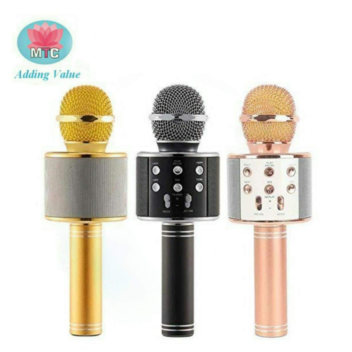 MTC Wireless mike with speakers for singing WSM858 Portable Multi ...