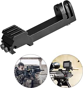 Amazon.com : Universal Action Camera Gun Mount 2IN1 Picatinny Rail ...