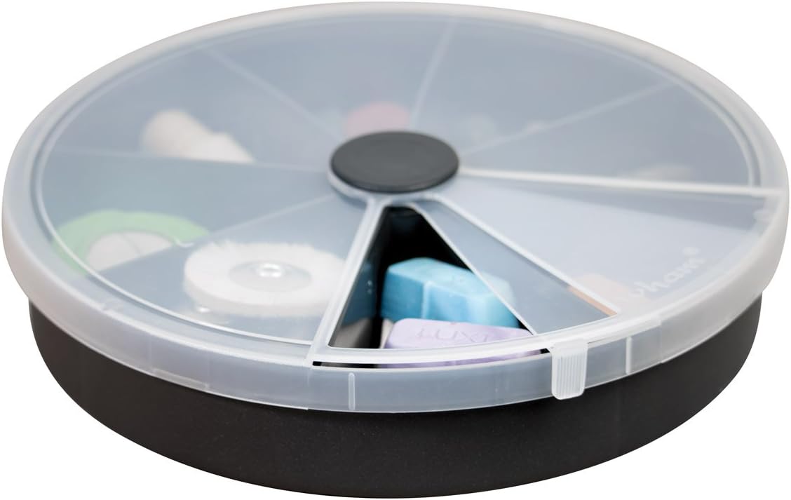 Wham 23500 Sortierbox Rund 8-Fächer GRAU Ø24cm Sortierkasten ...