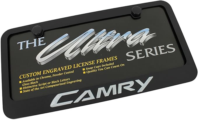Amazon.com: Toyota Camry Black License Plate Frame: Automotive