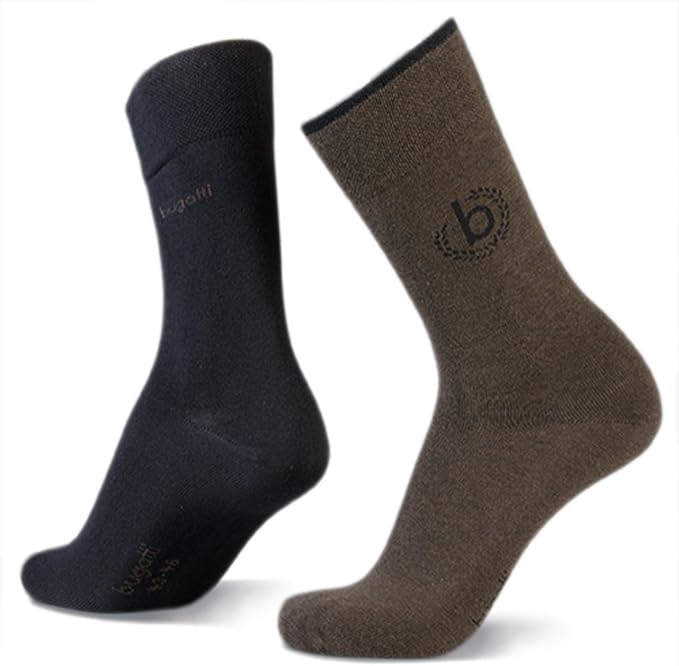 Bugatti Mens Icon Socks 2er Pack 6762 180 brown melange Strumpf Socke ...