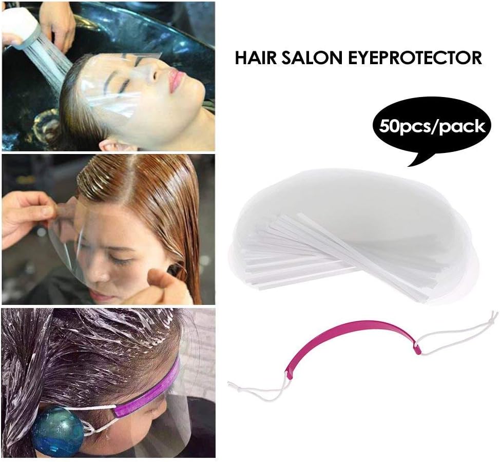 Xrten Set of 50 Pcs Plastic Salon Face Haircut Shield, Professional ...