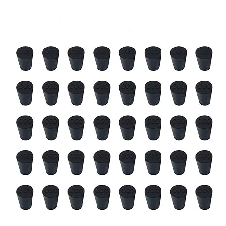 40 Pieces (Same Size) Very Small Solid Rubber Stoppers - Size #000-13mm ...