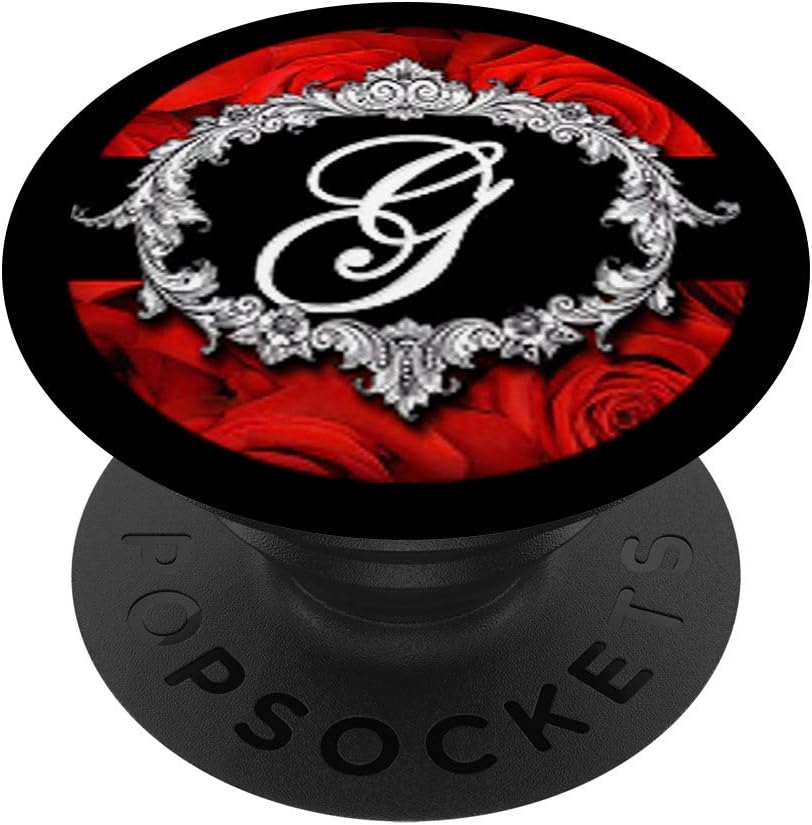 Amazon.com: Rose Pop Socket Monogram- Rose Popsocket - Letter G ...