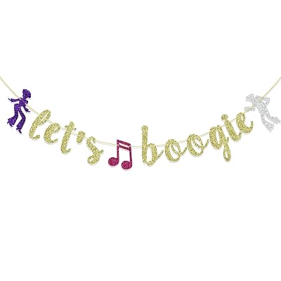Lets Boogie Banner for Disco Theme Birthday Party Australia | Ubuy