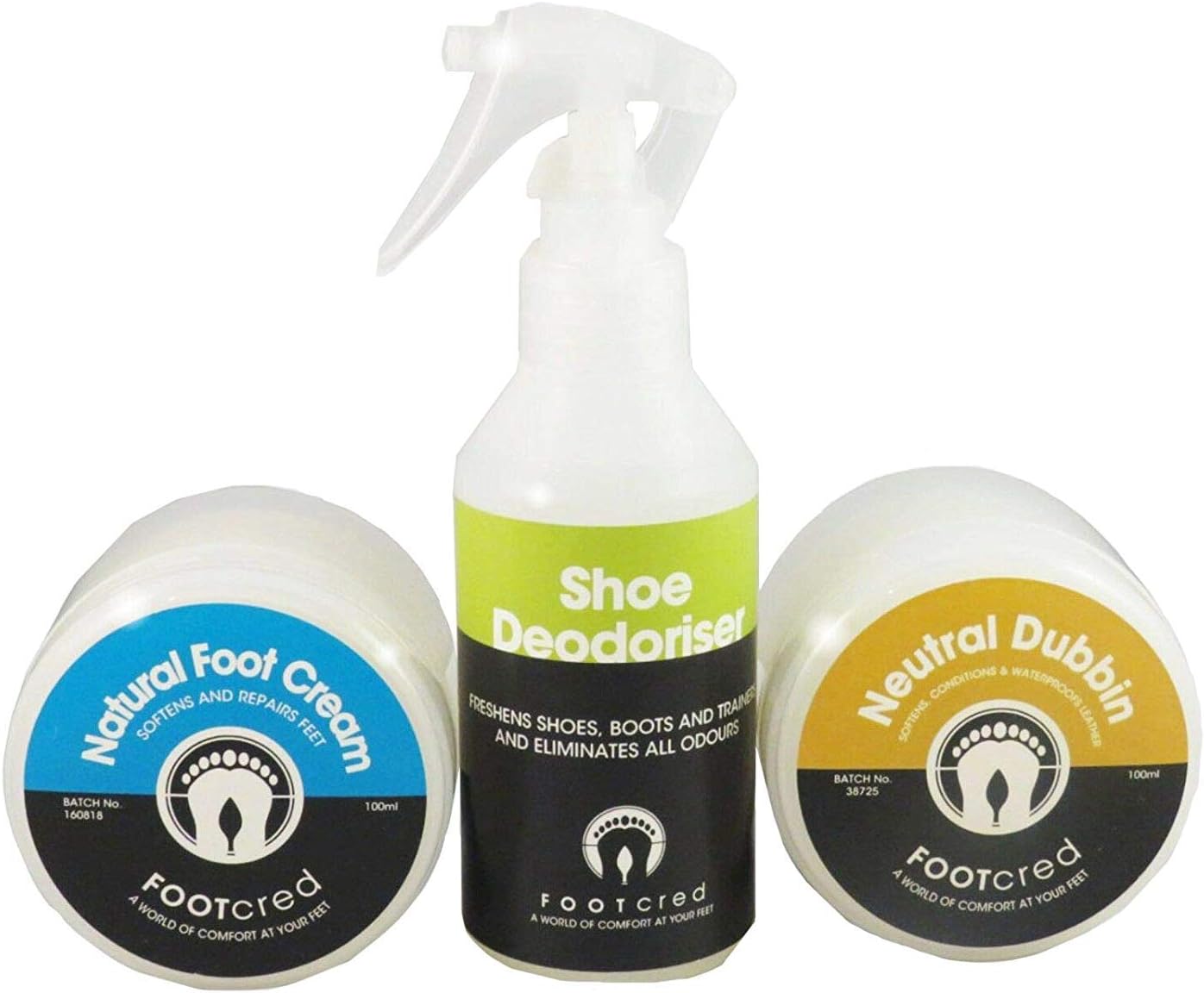 3X Set Neutral Dubbin + Footwear Deodorant & Foot Repair Cream ...
