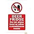 WARNING STICKER BEER FRIDGE DO NOT PLACE FOOD OR OTHER CONTAMINATES ...