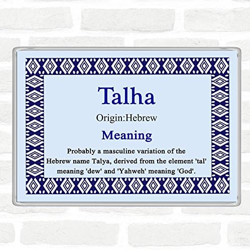 Talha Name Meaning Jumbo Fridge Magnet Blue: Amazon.co.uk: Office Products