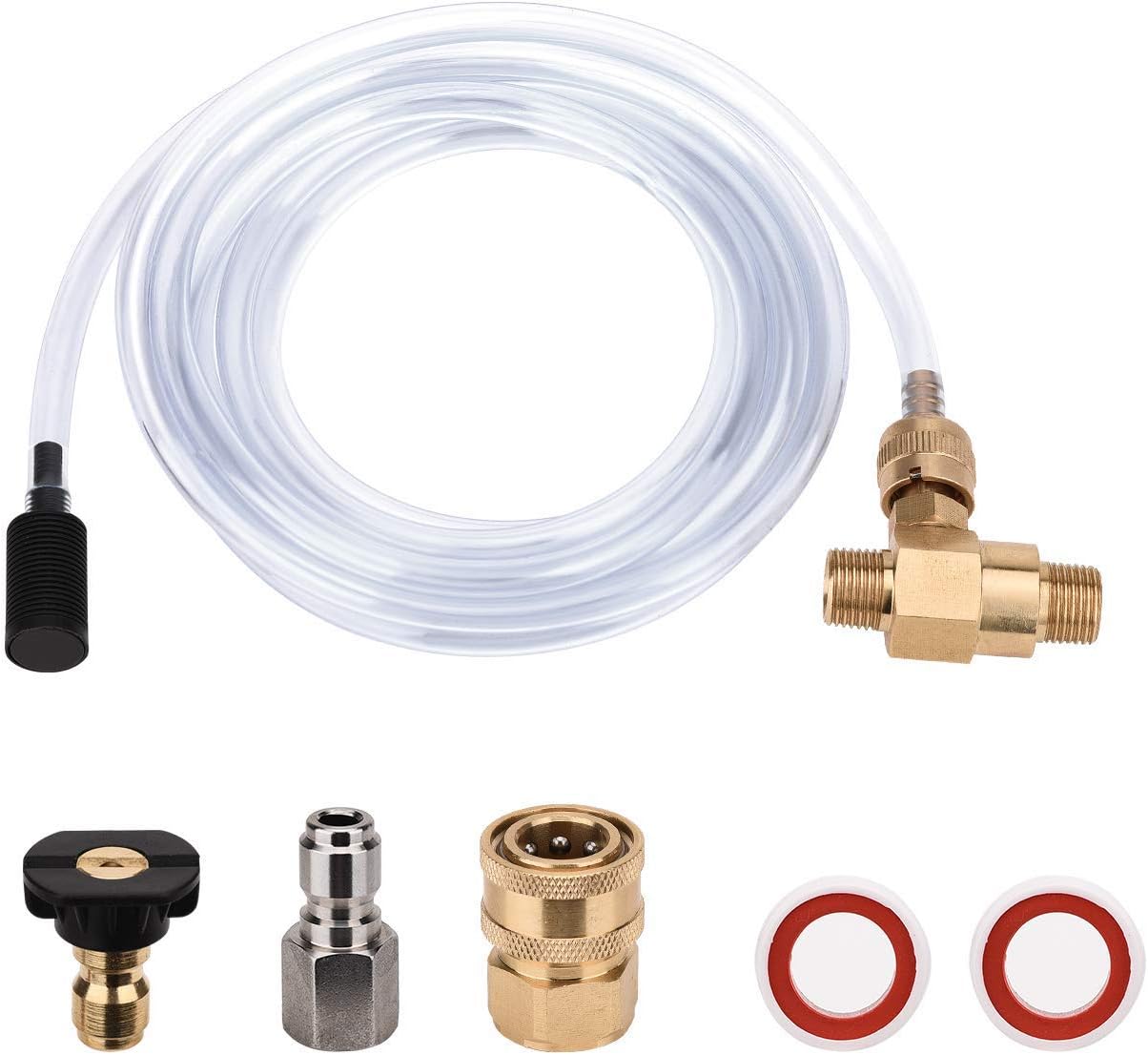 Nrpfell Pressure Washer Chemical Injector Kit Adjustable Soap Dispenser ...