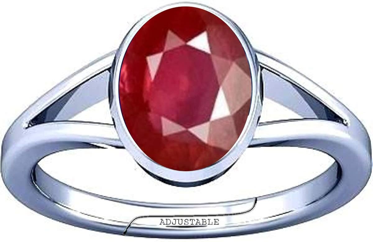 Buy Divya Shakti 11.25-11.50 Ratti Ruby Manik Manikya Gemstone Silver ...