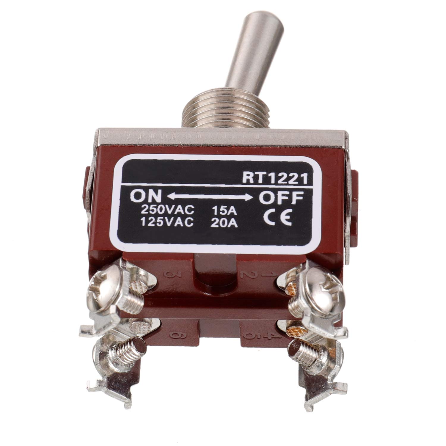 BOJACK RT1221 Toggle Switch 125V 20A 250V 15A DPDT ON – OFF 4 terminal ...