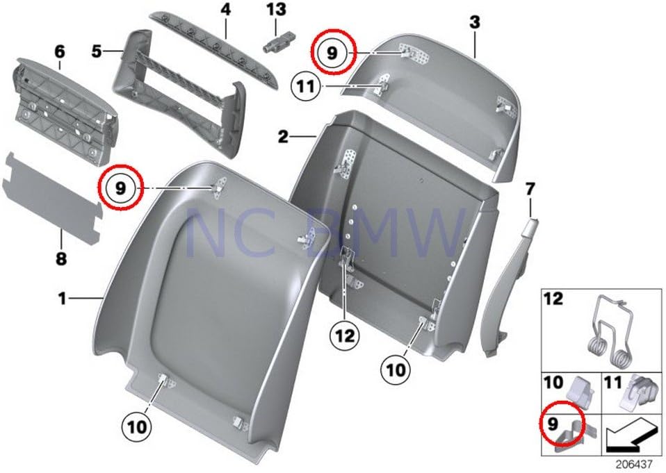 Amazon.com: BMW Genuine Top Trim Panel Clip: Automotive