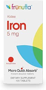 Amazon.com: Frunutta Kidee Iron Children's Iron 5 mg, 100 Under The ...