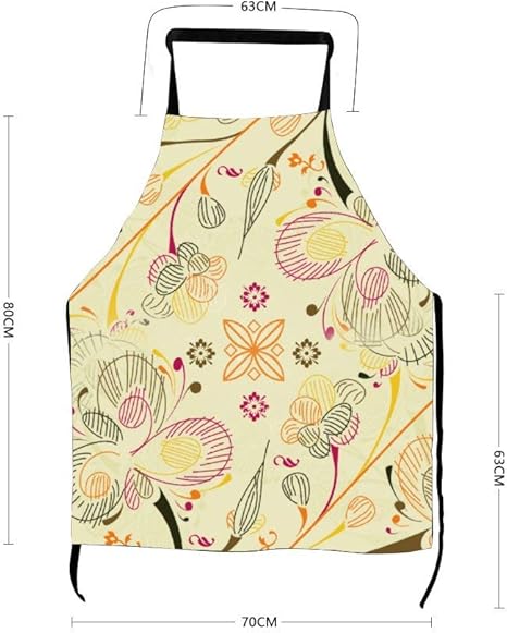 Amazon.com: Comfortable Wipe Clean Apron Floral Design Vintage Flowers ...