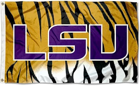 Amazon.com : College Flags & Banners Co. LSU Tigers Tiger Stripe 3x5 ...