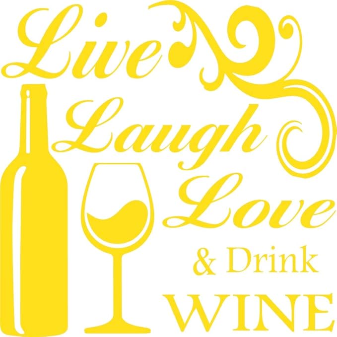 Laugh Live Love and Drink Wine Wall Saying Decor Design Vinyl Decal is ...