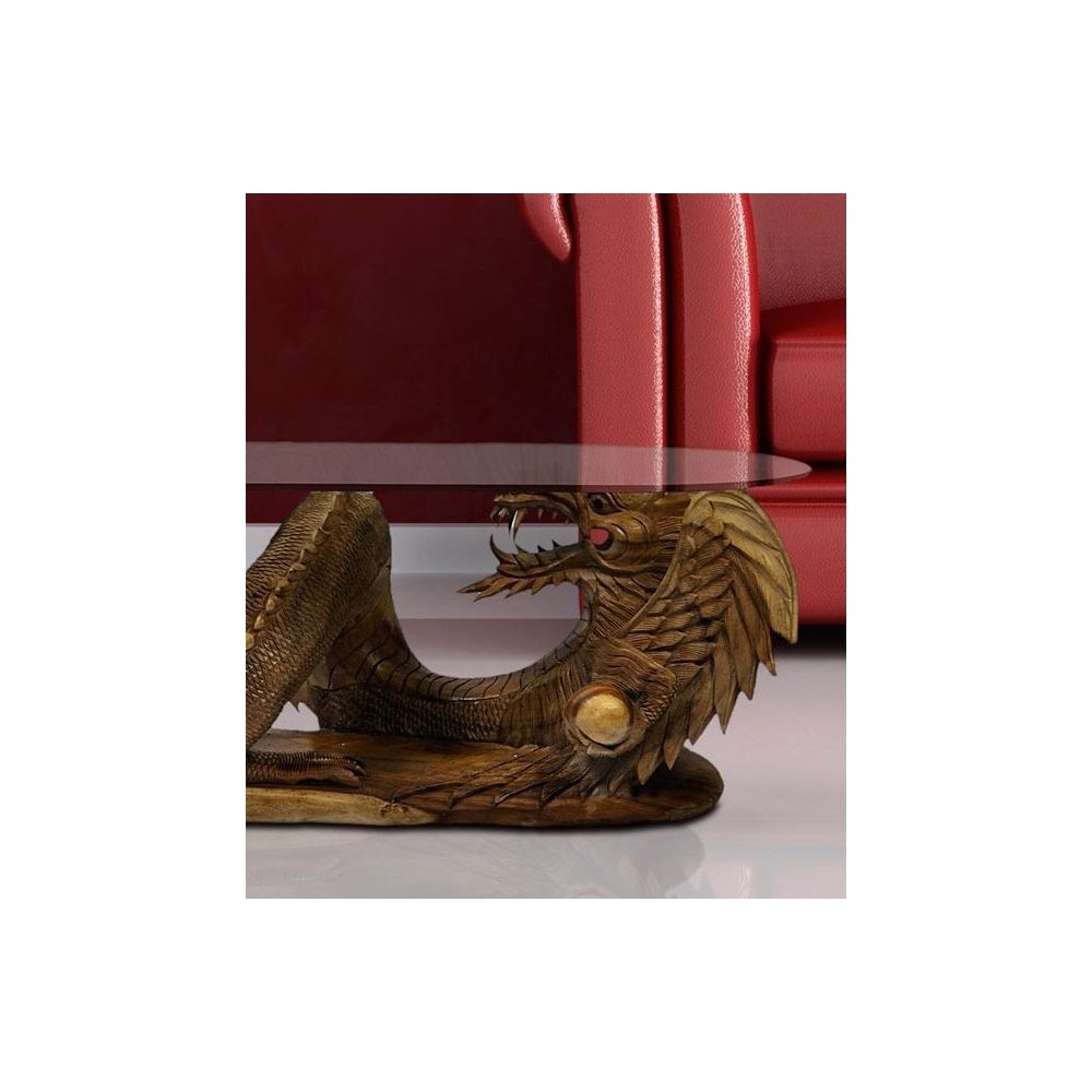 Solid Wooden Large Dragon Coffee Table: Amazon.co.uk: Kitchen & Home