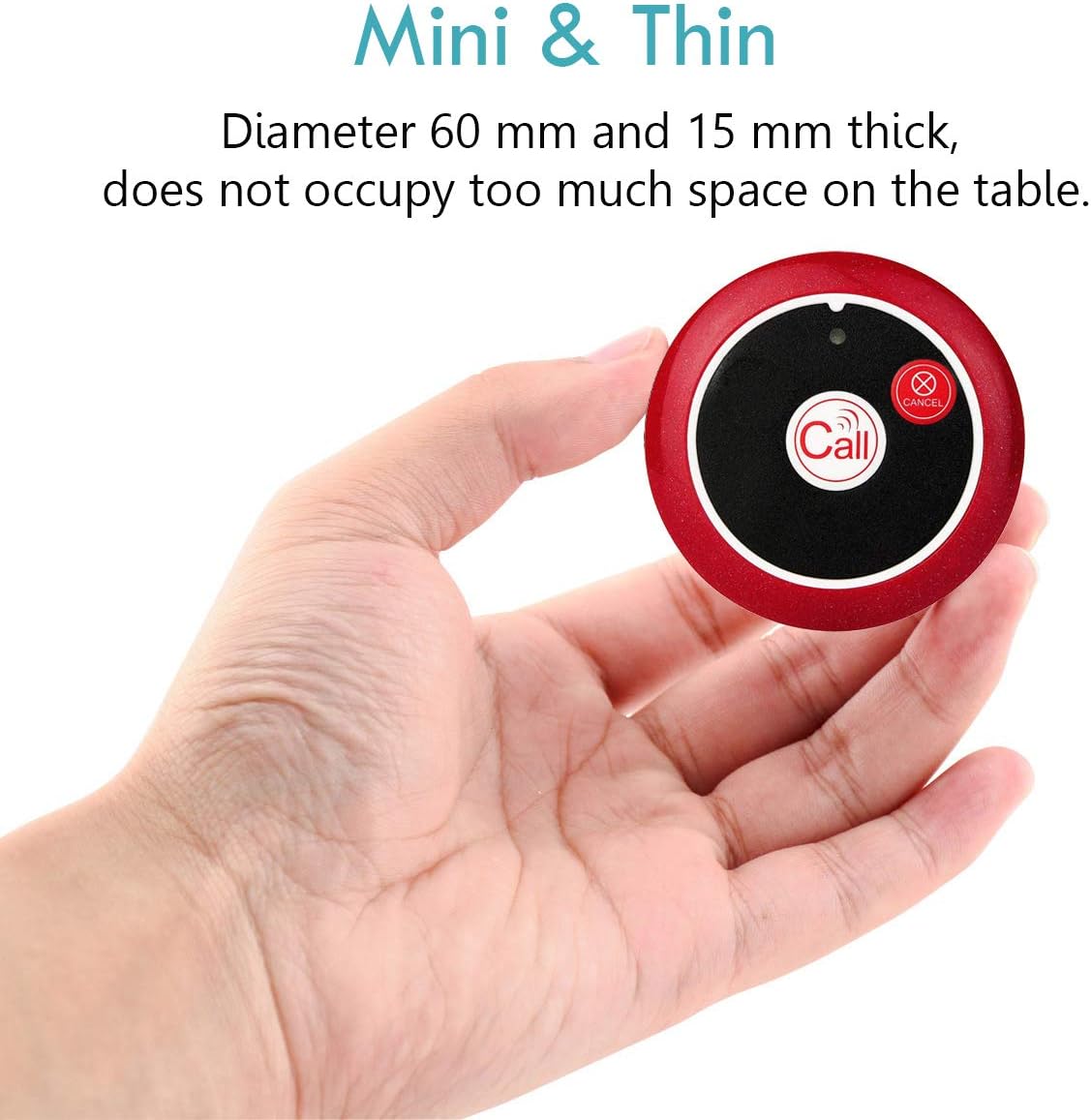 Retekess TD008 Pager System Button Transmitter, Two-Key Call Pager for ...