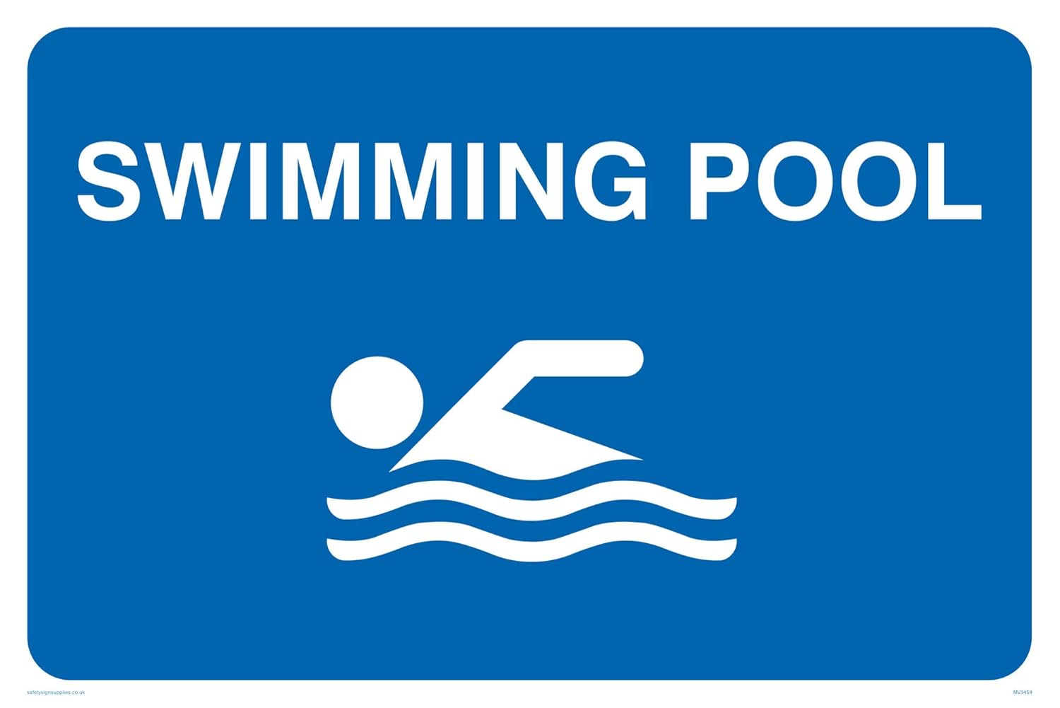 Viking Signs MV5459-A2L-AC”Swimming Pool” Sign, Aluminium Composite ...