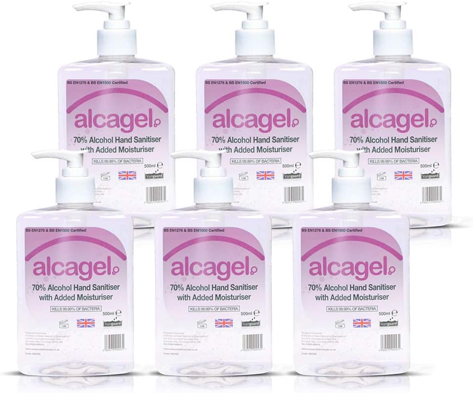 Vanguard Alcagel 70% Alcohol Gel Hand Sanitiser with Added Moisturiser ...