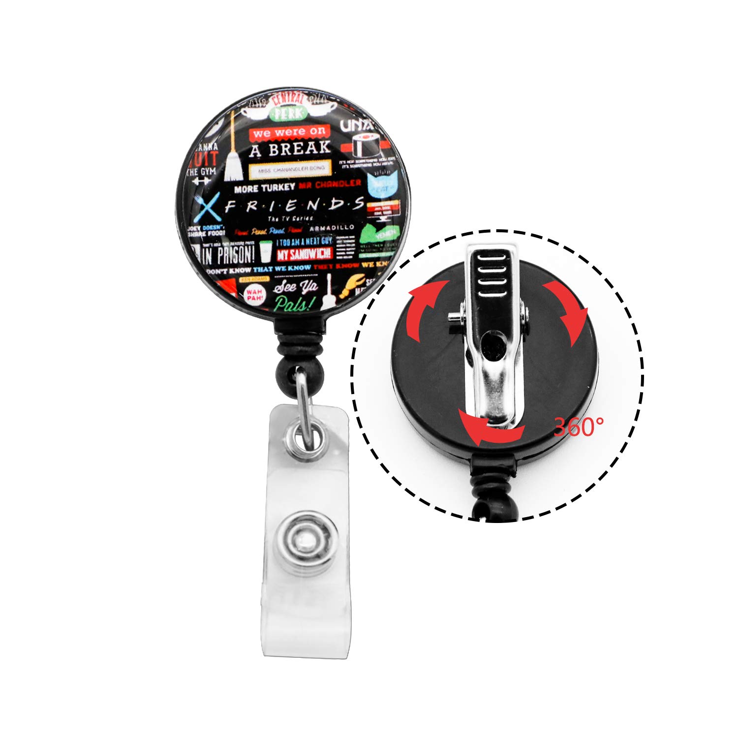 Friends Tv Series Quotes Retractable Id Card Badge Holder Alligator ...