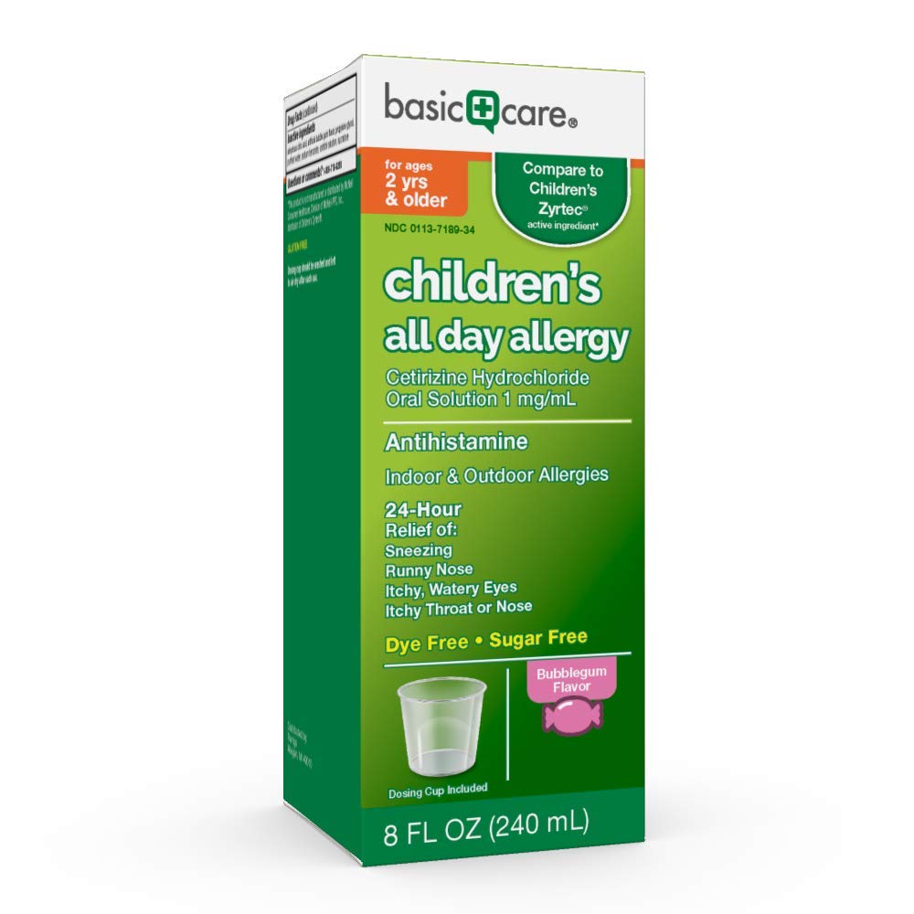 Basic Care Children's All Day Allergy, Bubble Gum