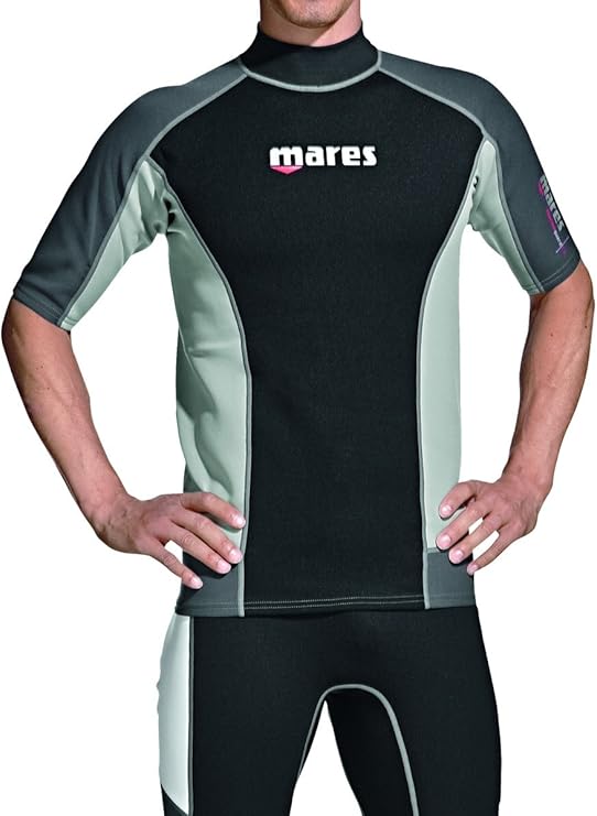 Amazon.com: Mares Rash Guard Top - Mens Short Sleeve for Scuba ...