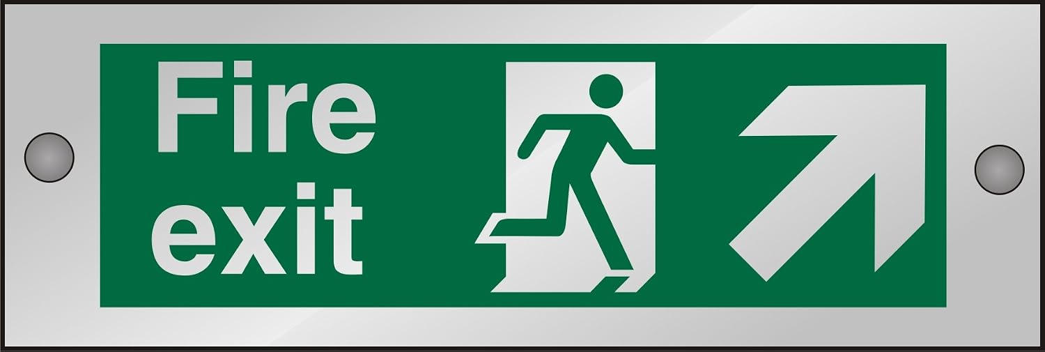 Seco Fire Exit – Fire Exit, Man Running Right, Arrow Pointing Up ...