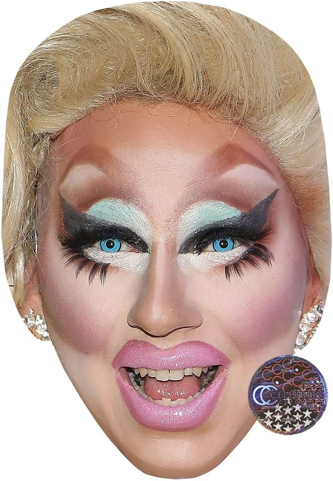 Trixie Mattel Celebrity Mask, Flat Card Face, Fancy Dress Mask: Amazon ...