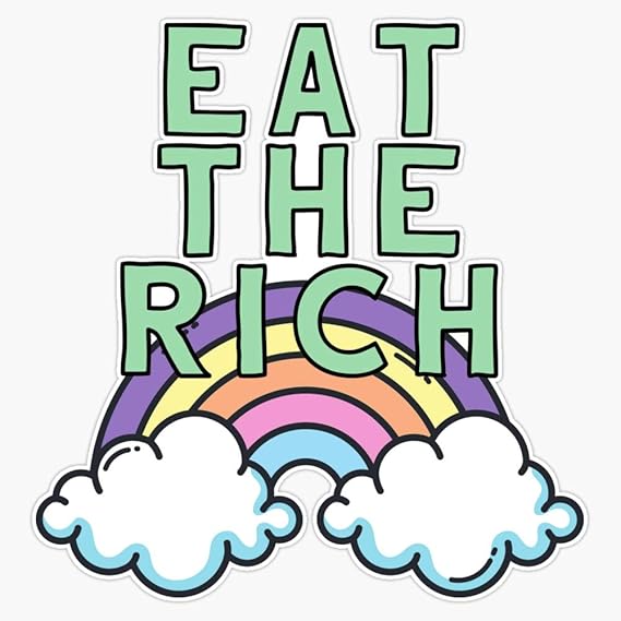 Eat The Rich Sticker Vinyl Bumper Sticker Decal Waterproof 5": Amazon.ae
