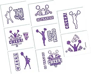 Amazon.com: Cheer Tattoos (16 Count): Toys & Games