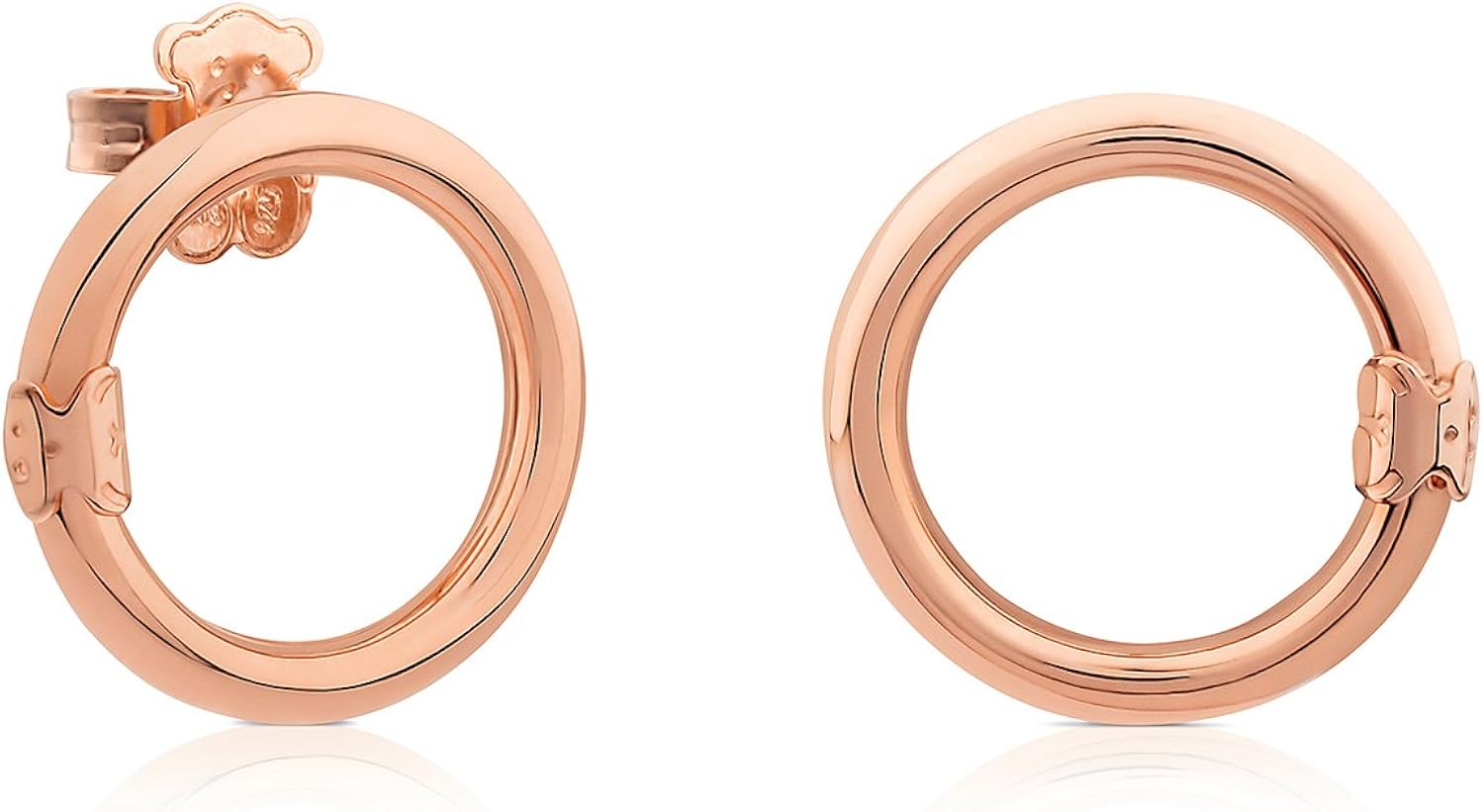 Amazon.com: TOUS Hold Medium Earrings in Rose Vermeil Silver.: Jewelry