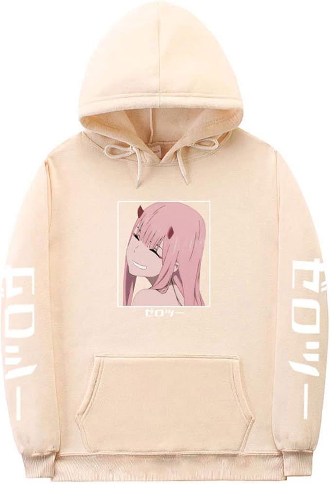 Zero Two Darling In The Franxx Print Plus Fleece Sudadera con Capucha ...