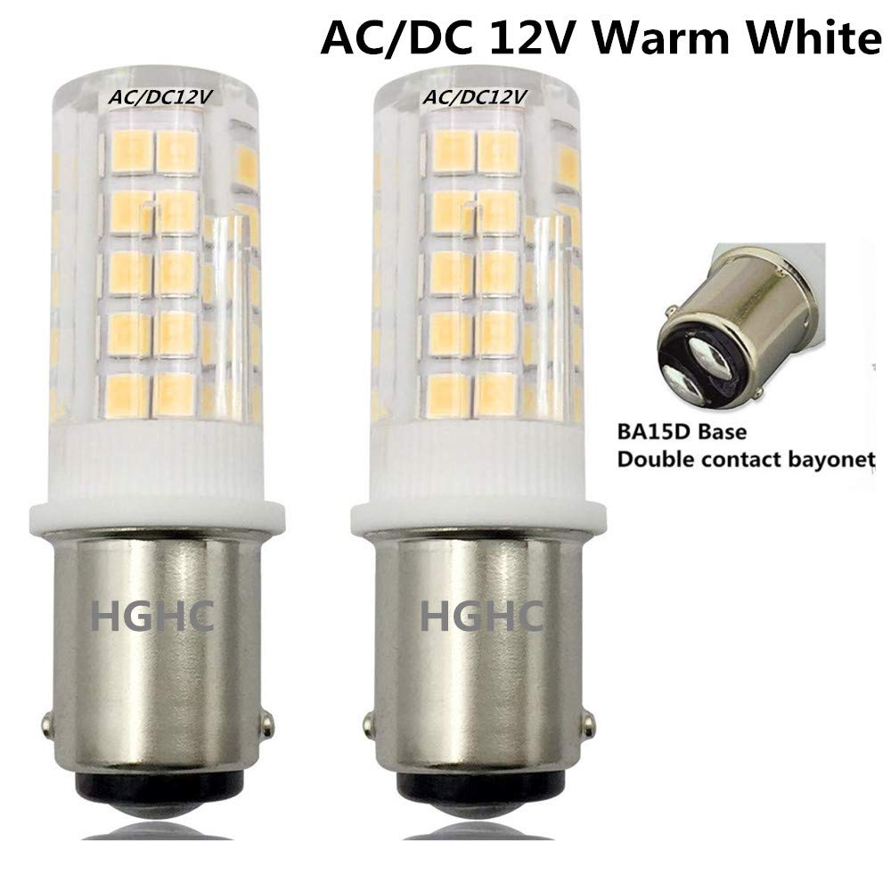 5W Ba15d LED Light Bulb 12V Warm White 3000K, 35W Equivalent 500lm ...