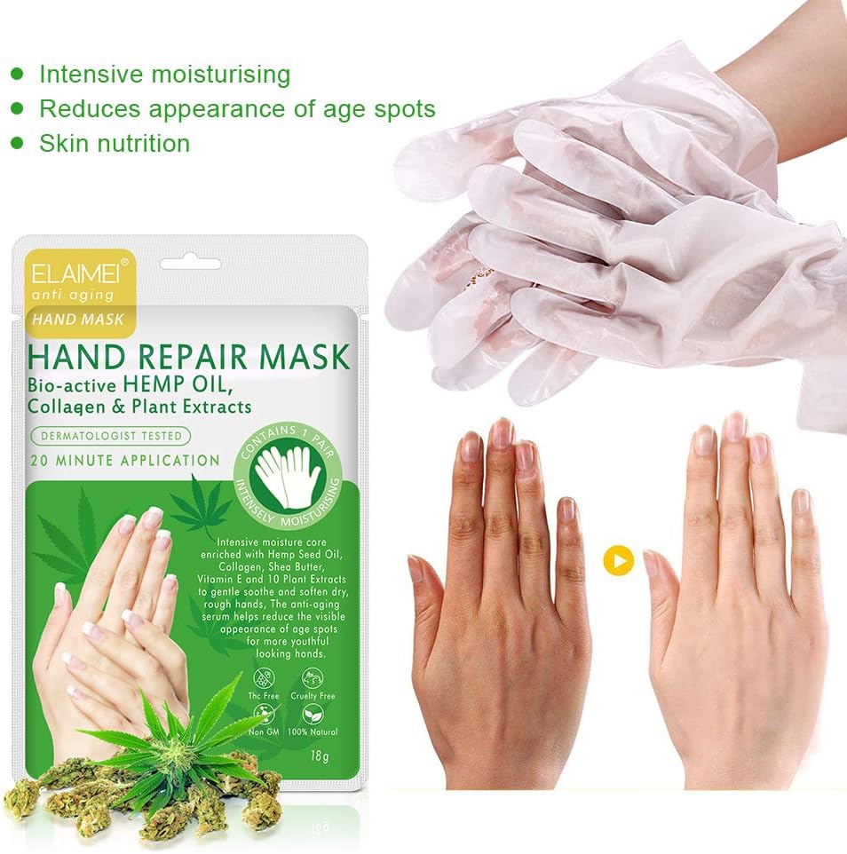 3Pairs Hand Peel Mask, Spa Gloves Moisture Enhancing Gloves for Dry ...