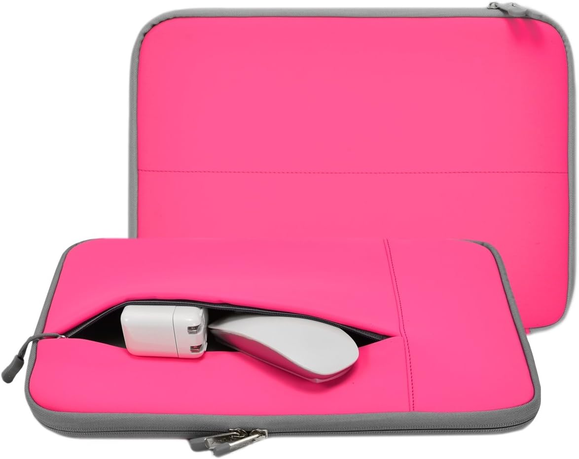 Amazon.com: Unik Case - Neoprene Hot Pink Zipper Laptop Sleeve Bag ...