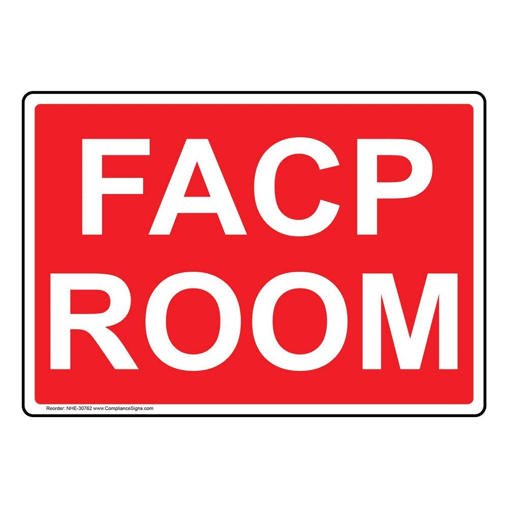 Facp Room Safety Sign, 10x7 inch Plastic for Fire Safety/Equipment by ...