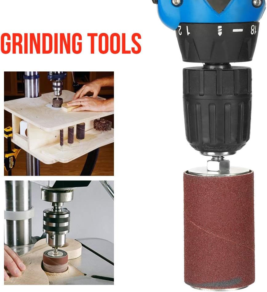 Rubber Drum – 20pcs Spindle Sanding Drum Sander Tool Kit Set with Case for Drill Press – BigaMart