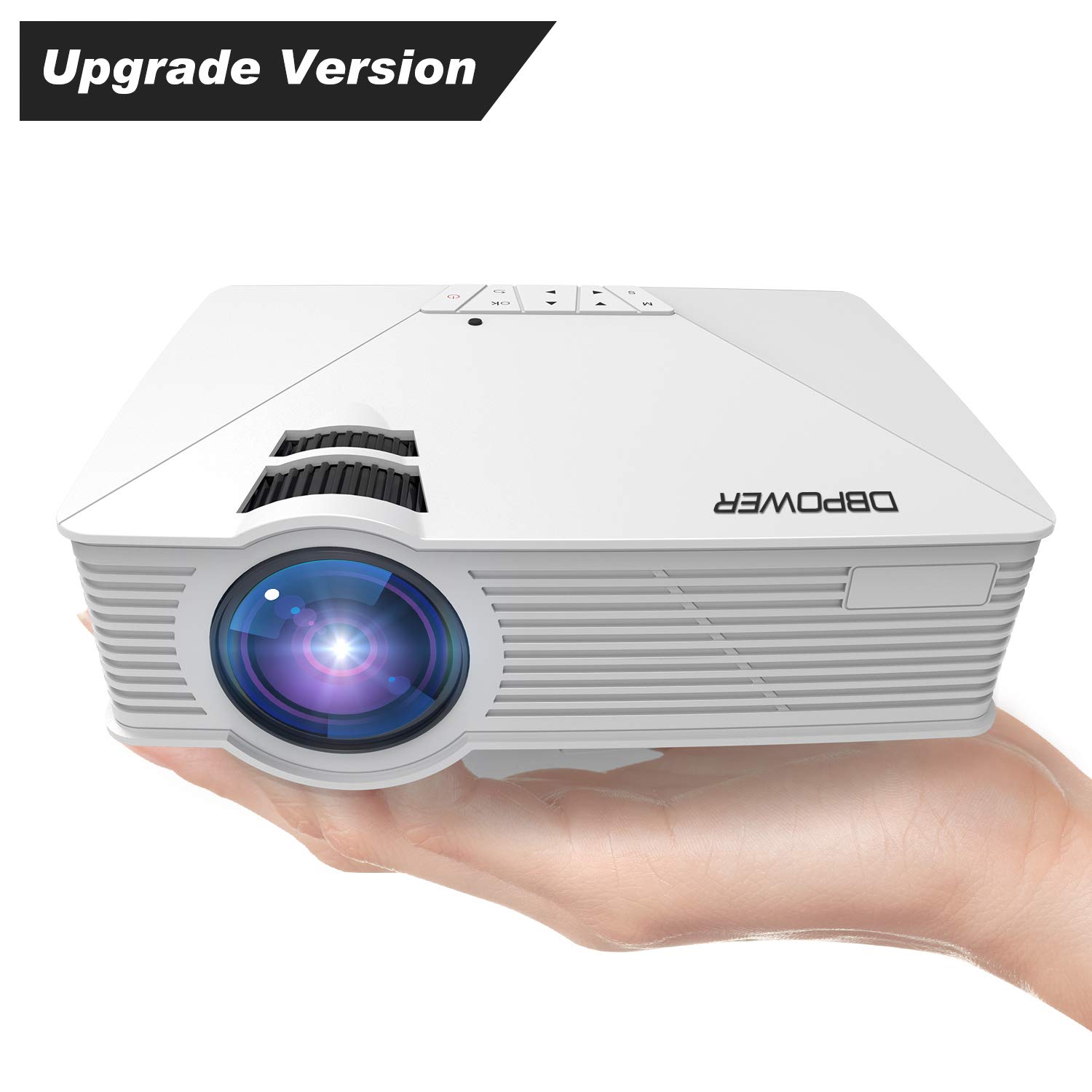 DBPOWER GP15 Mini Proyector Portatil de 1800 Lúmenes, LED Vídeo Cine ...