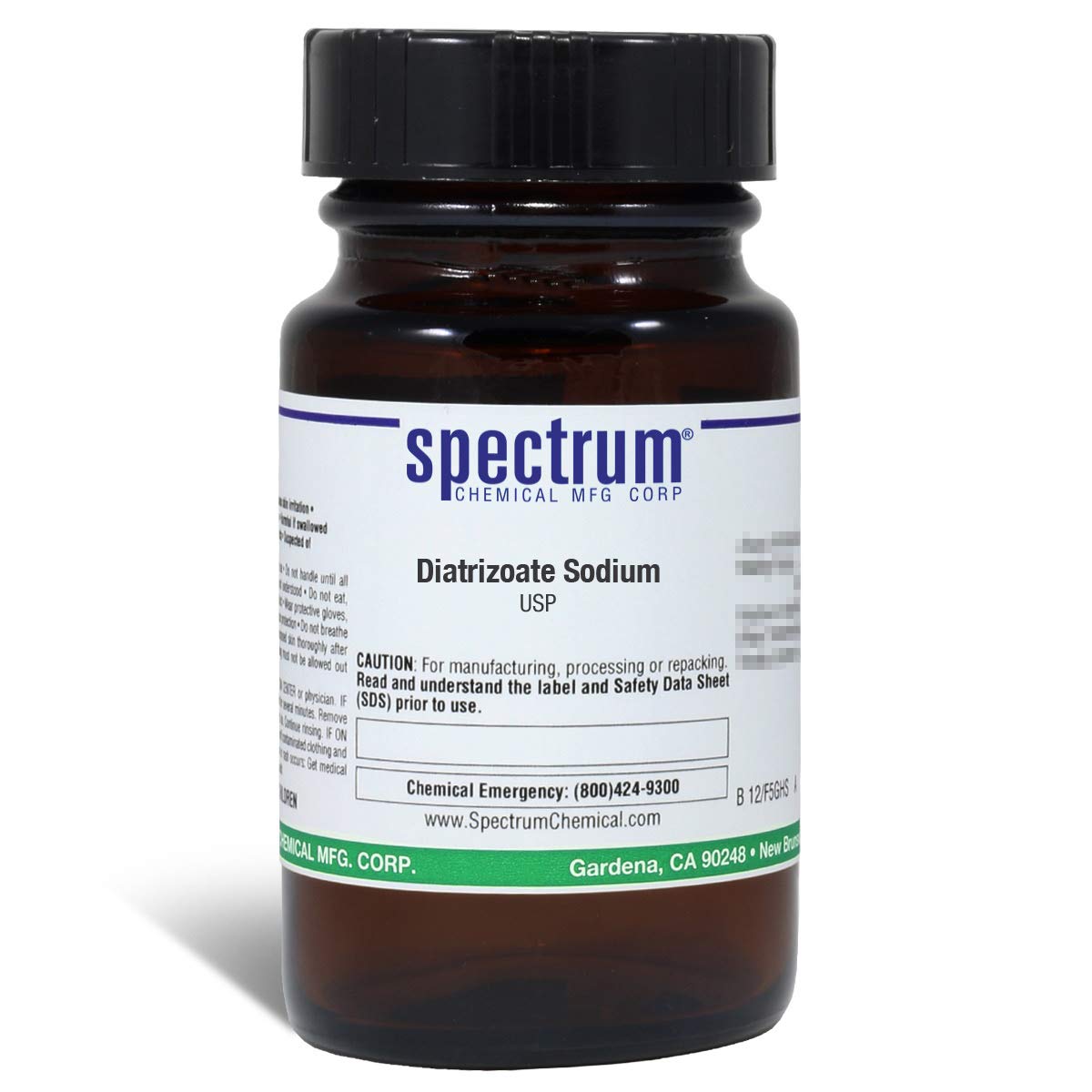 Spectrum S1263-25GM (SPFDB) Diatrizoate Sodium, USP, C11H8I3N2NaO4 ...