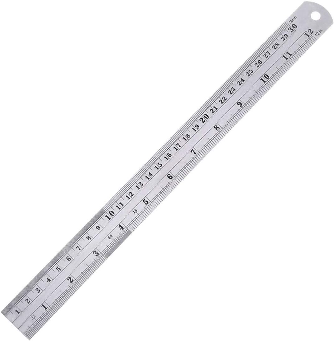 Whopper Heavy Duty Stainless Steel Ruler Set 12 Inch (30 cm) Metal ...