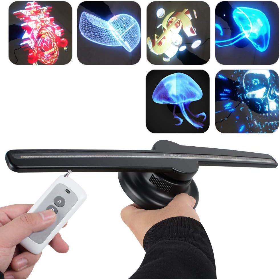 Holiday Hologram Projector,Hologram Display Fan,3D LED Holographic ...