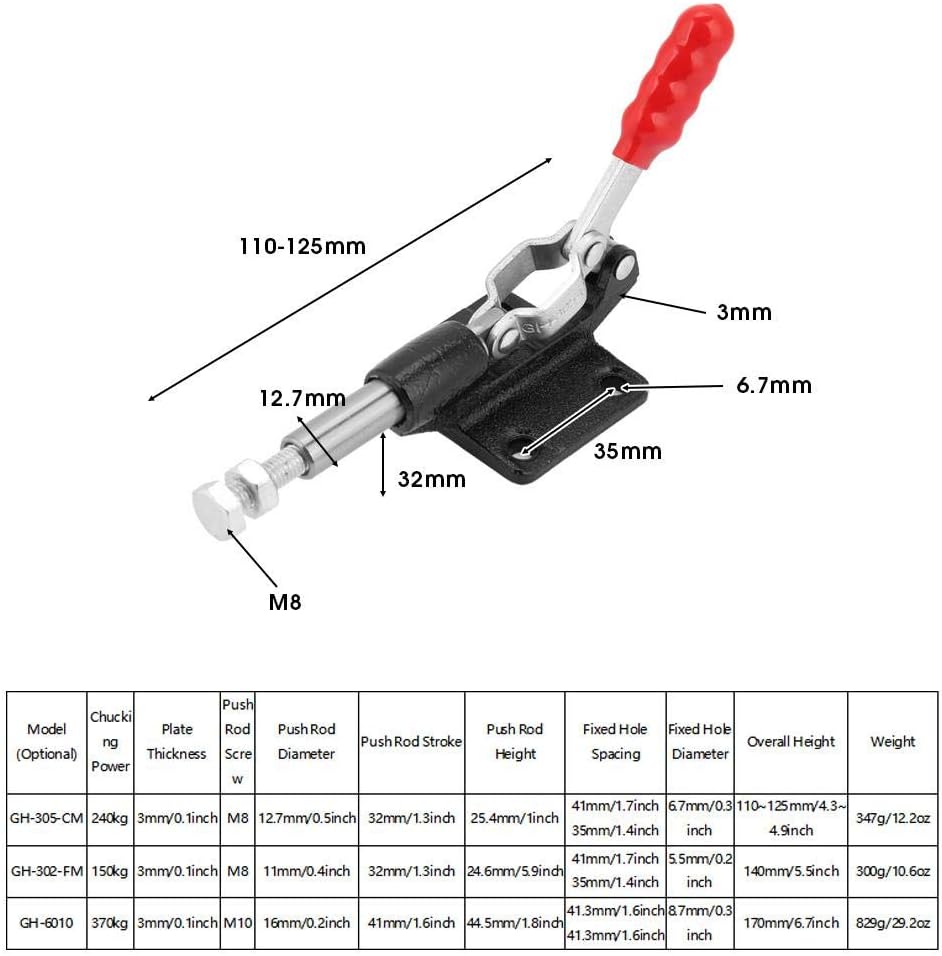 Toggle Clamp,Hand Toggle Clamp Iron Galvanized Quick Fixed Toggle Clamp ...