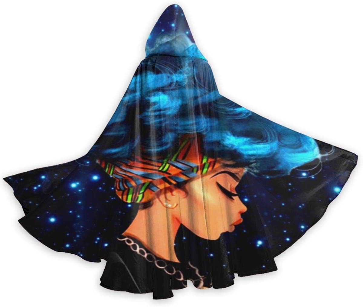 Fanqig Adult Cape Cloak African American Afro Hair Black Girl Hip Pop ...