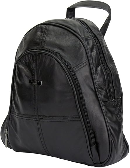 Lorenz Genuine Leather Backpack / Rucksack - 1948, 30cm x 28cm,Black ...